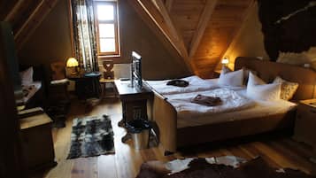 Quarto Duplo Comfort | Secretária, berços/camas para crianças grátis, camas desdobráveis