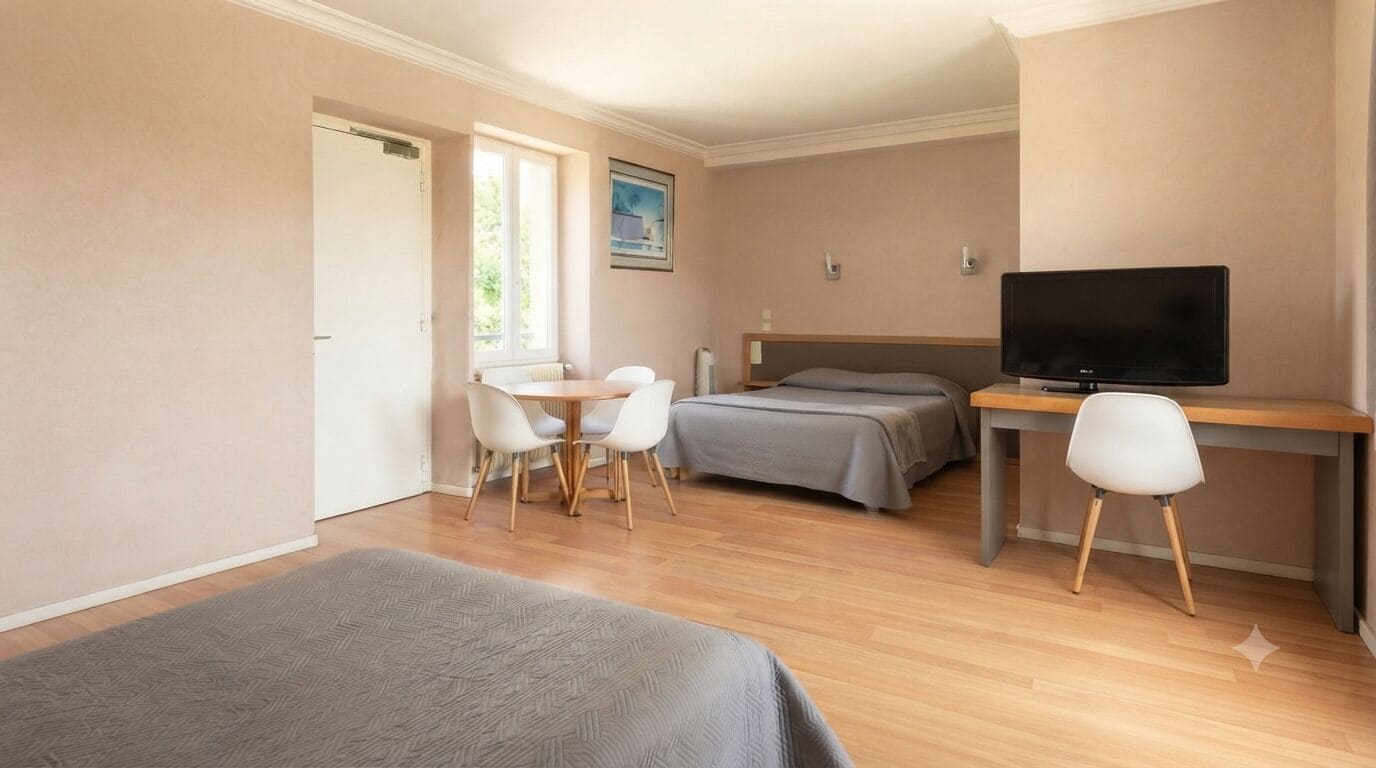 Quarto Quádruplo Superior, várias camas | Roupa de alta qualidade, secretária 