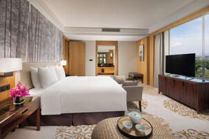 Suite-Estúdio Executiva | Lençóis de algodão egípcio, roupa de alta qualidade, minibar 