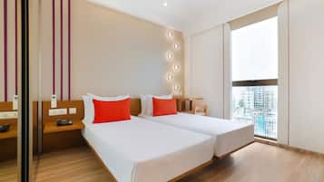 Quarto Twin Deluxe | Secretária, Wi-fi grátis, roupa de cama fornecida