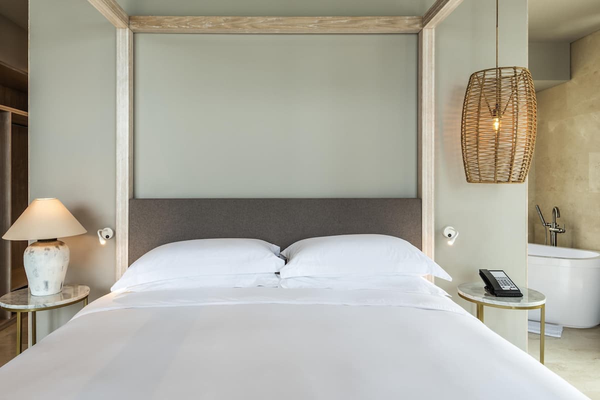 Suíte, 1 cama King | Roupas de cama de algodão egípcio, roupas de cama premium