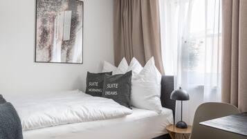 Estúdio, 1 cama de solteiro (Passau Bahnhofstr | Single Suite S) | Wi-Fi de cortesia, roupa de cama