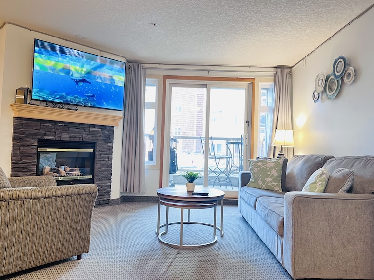 Spacious 1 Bedroom & 1ba Suite W Parking, Ac & Gym - 班夫國家公園