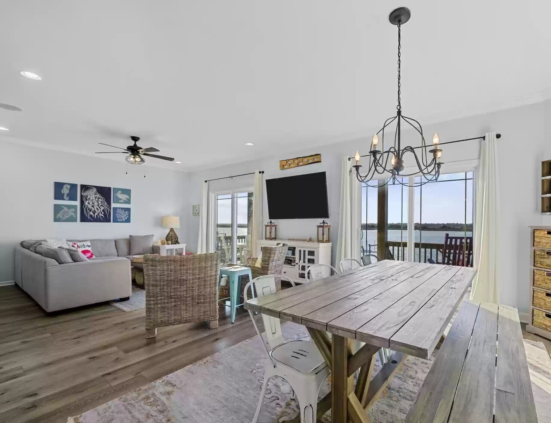 Charming Soundside Home With Private Beach & Dock - Topsail Beach, NC