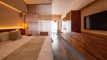 Suite-Estúdio Júnior | Roupa de alta qualidade, camas de colchão viscoelástico, minibar