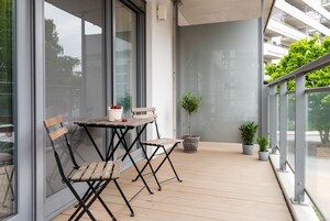 Apartamento Deluxe, 1 cama queen-size e sofá-cama, varanda | Terraço/pátio interior