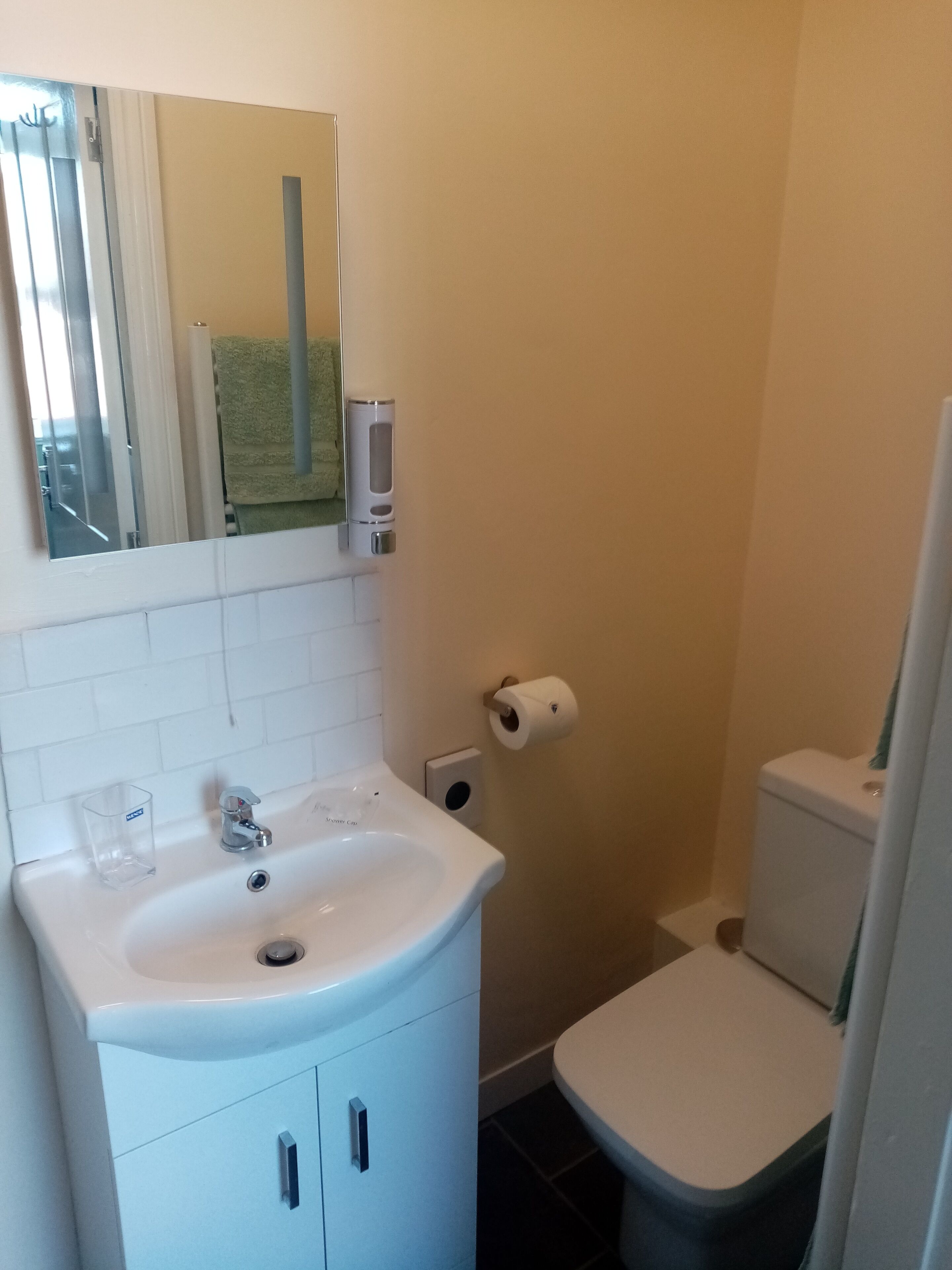 Quarto Duplo, casa de banho anexa (2Bee) | Casa de banho | Um polibã, um chuveiro fixo, um secador de cabelo, toalhas fornecidas 
