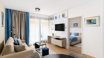 Deluxe Suite | 1 quarto, roupas de cama premium, frigobar, cofres nos quartos