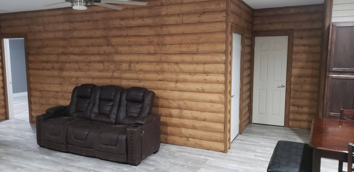 Modern Log Cabin With Indoor And Outdoor Jacuzzi Tubs - Tulsa, OK