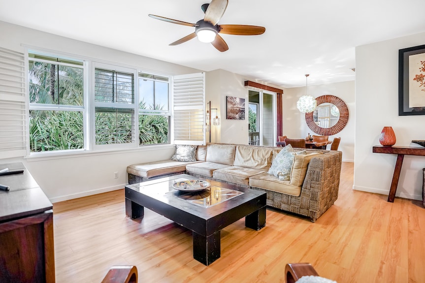 Family-friendly Condo W/balconies, Shared Pool, Hot Tub, Garden View, Central Ac - Kauai, HI