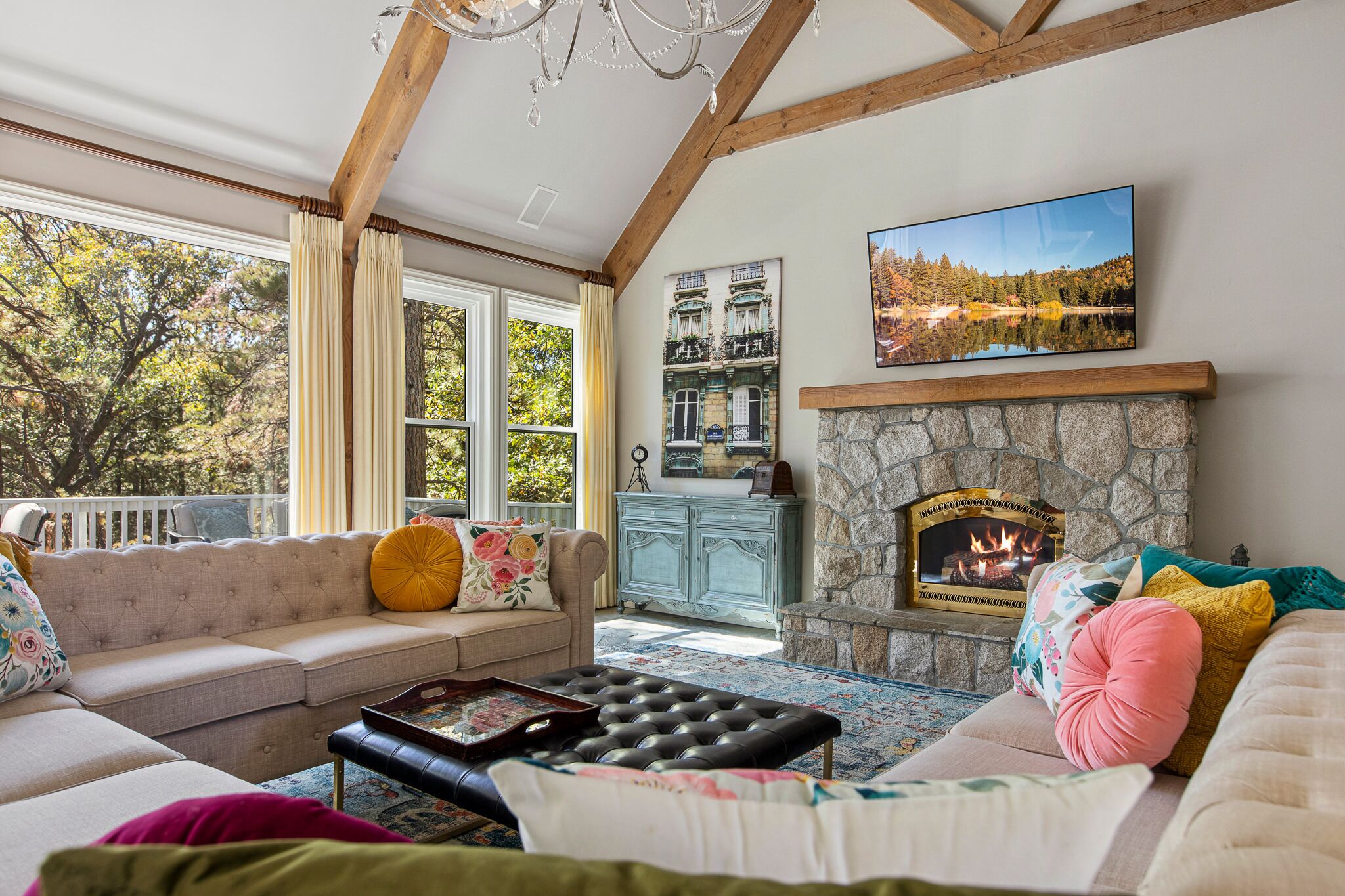 Stunning French Chateau: 2 Master Bdrms, Views, Chefs Kitchen, Game Rm, Firepit - Lake Arrowhead, CA