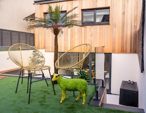 Casa de campo, banheiro privativo | Jardim