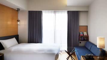 Quarto duplo, para não fumantes (Moderate) | Edredons de pluma, cortinas blackout, Wi-Fi de cortesia, roupa de cama