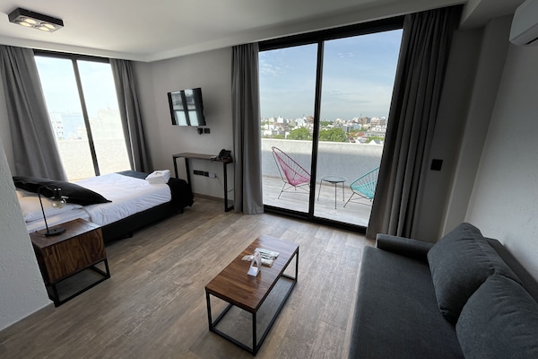 Suite-Estúdio Superior, varanda | Vista para a cidade
