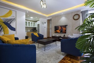 Apartamento de Luxo, 1 quarto, não fumadores, casa de banho anexa | 1 quarto, ferro/tábua de engomar, Wi-fi grátis 