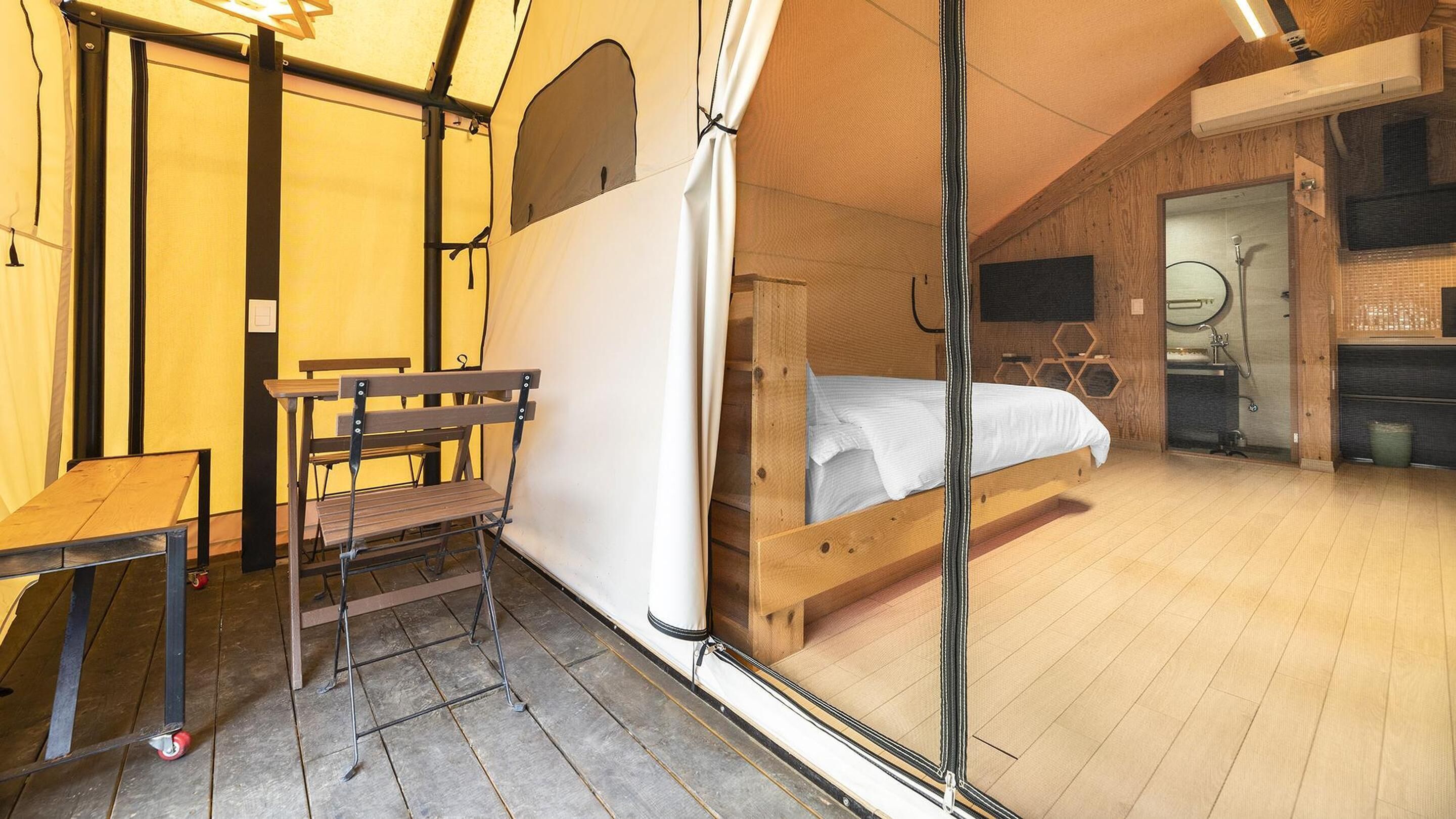 Quarto básico, 1 quarto (Glamping B) | 1 quarto, Wi-Fi de cortesia