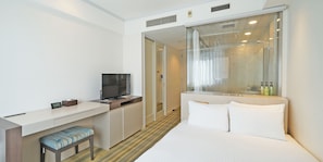 Quarto Duplo Standard, não fumadores (Semi Double) | Edredões de penas, secretária, Wi-fi grátis, roupa de cama fornecida 