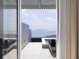 Suite Deluxe, banheira de hidromassagem grande, vista para o mar | Vista do quarto