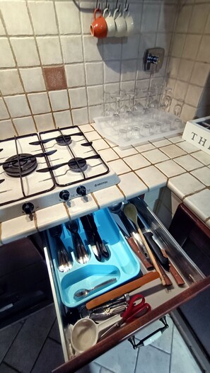 Apartamento, 2 quartos, fumadores, varanda | Cozinha privada | Um frigorífico, um micro-ondas, uma máquina de lavar louça
