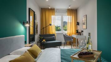 Apartamento Deluxe | 1 quarto, ferro/tábua de engomar, Wi-fi grátis