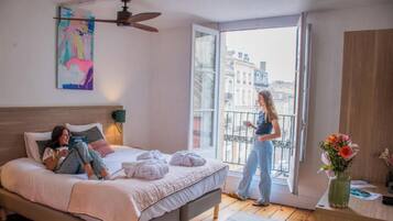 Apartamento Familiar, 2 quartos, Vista para a cidade | Roupa de alta qualidade, quartos insonorizados, Wi-fi grátis