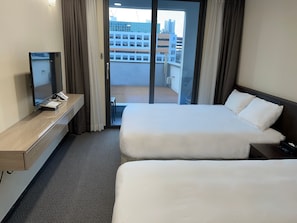 Terrace Family Twin (City View) | Roupa de alta qualidade, Wi-fi grátis, roupa de cama fornecida 