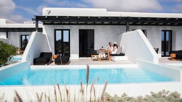 Deluxe Suite with Private Pool | Lençóis de algodão egípcio, roupa de alta qualidade