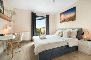 Apartamento Deluxe | 1 quarto, ferro/tábua de engomar, Wi-fi grátis, roupa de cama fornecida 