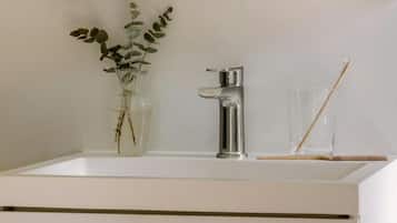 Produtos de higiene exclusivos, um secador de cabelo