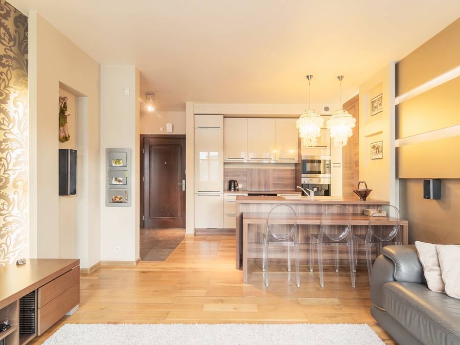 Apartamento luxo | Área de estar | TV de tela plana