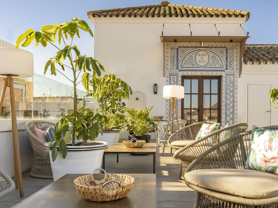 Terraço no piso superior