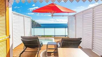 Chambre Supérieure Double ou avec lits jumeaux, 2 lits une place, vue mer, bac à punch, terrasse | Vista do quarto