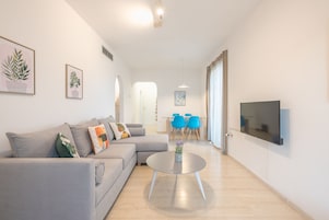 Apartamento, 1 quarto, varanda, Vista para a cidade | Sala