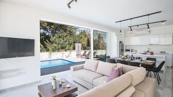 Villa, 4 quartos, piscina privativa, vista para o jardim | Sala