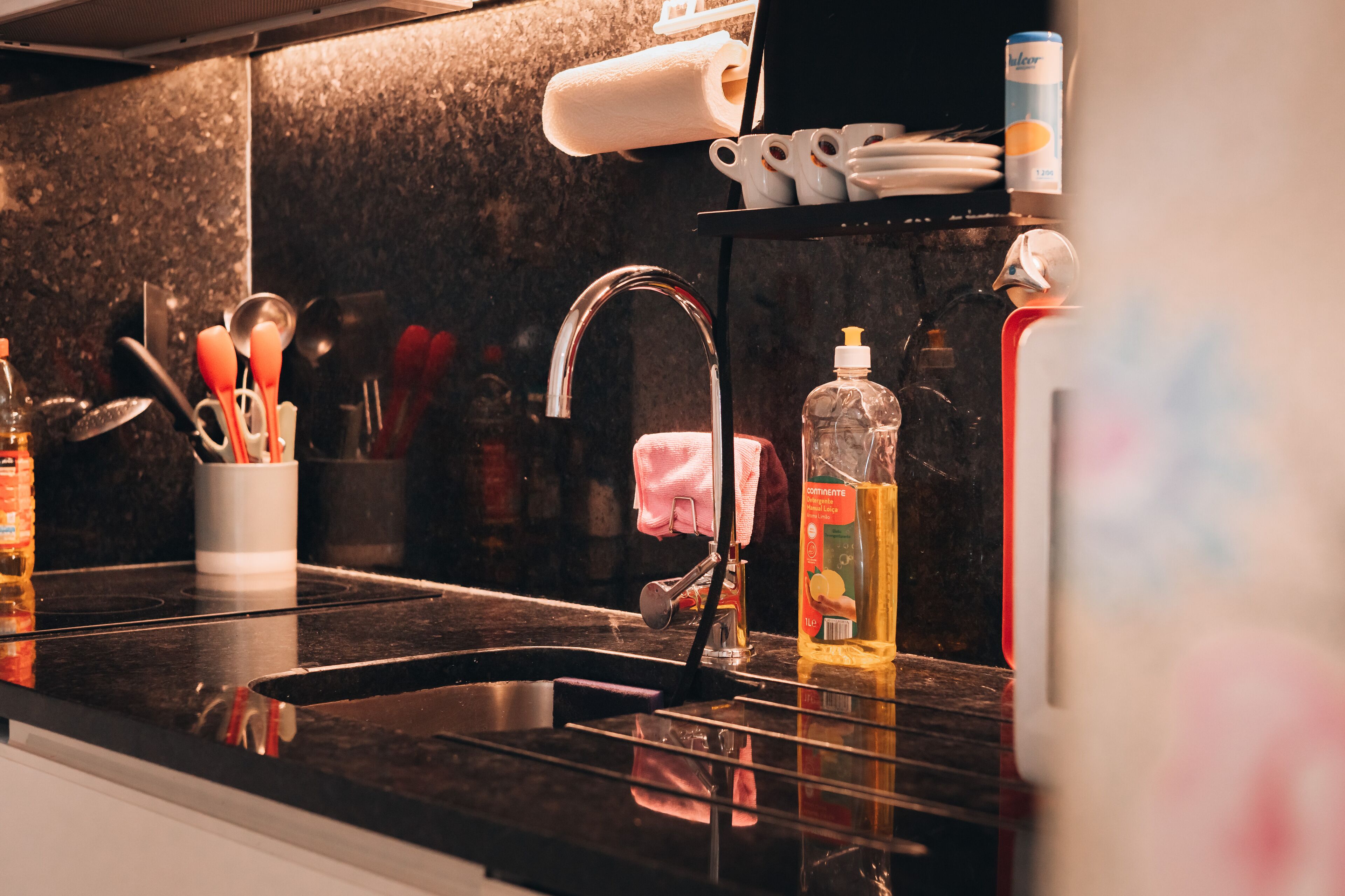 Apartamento | Cozinha privada | Um frigorífico, um micro-ondas, uma placa de cozinha, uma torradeira 