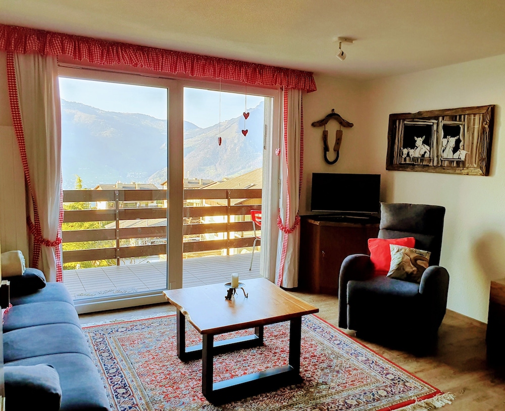 Studio For 2-4 Guests With Balcony And Panorama View - Emmetten