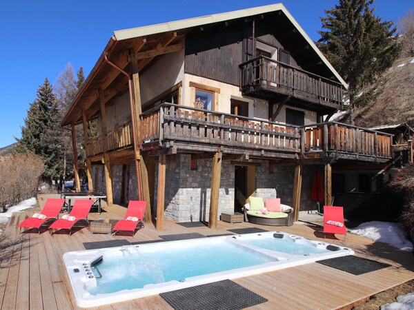 Prestige Chalet 24 Pers Swimming Pool Jacuzzi Sauna Hammam - Les Orres