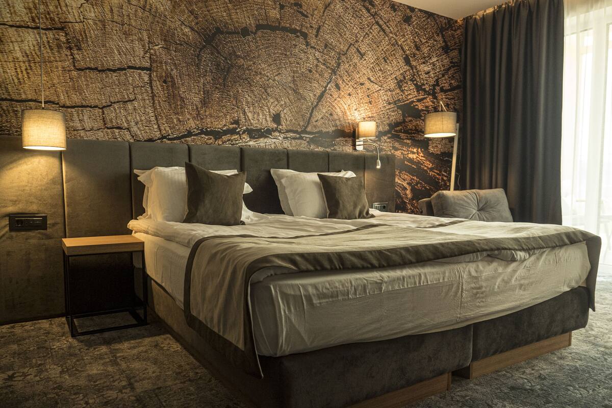 Quarto Comfort, vista para a montanha | Minibar, secretária, secretária adequada para computadores portáteis