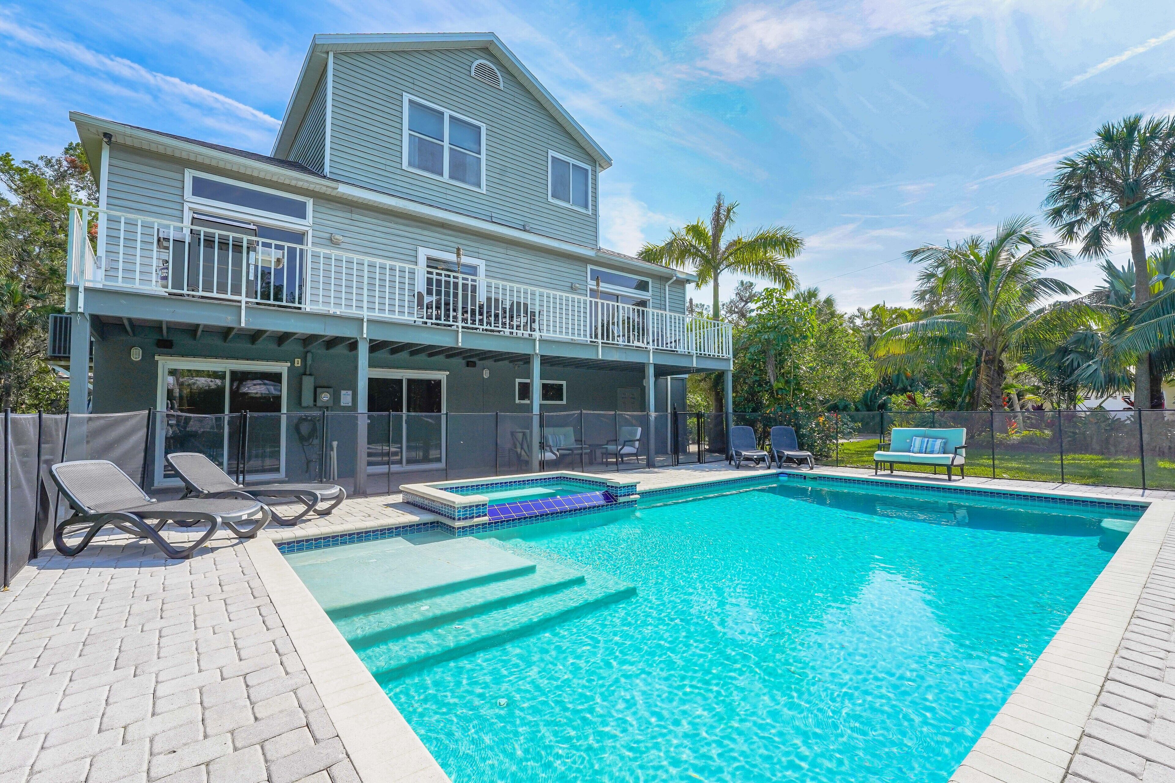 Boat Day Included! Beachside Private Vacation Home w/ Large Heated Pool ...