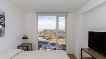 Apartamento Standard, 1 cama queen-size e sofá-cama, vista para o canal | Vista do quarto