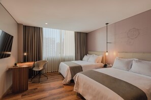 Roupa hipoalergénica, camas de colchão pillowtop, minibar 