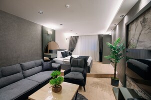 Suíte estúdio exclusiva | Roupas de cama premium, frigobar, roupa de cama