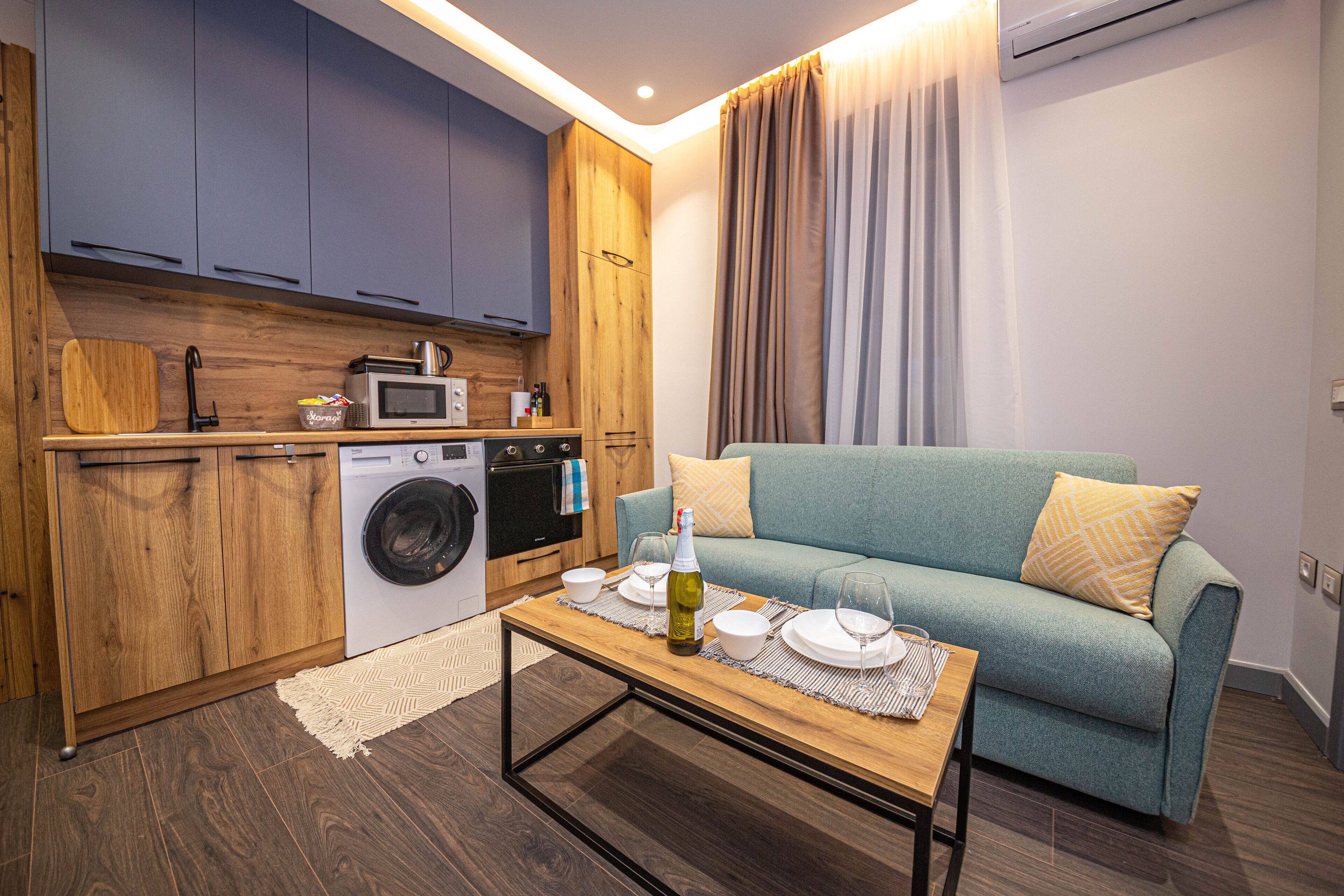 Apartamento, 1 quarto, sacada, vista para o rio | Área de estar | Smart TV 50 polegadas com canais a cabo, TV