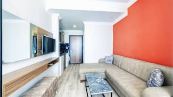 Suíte grand | 1 quarto, roupas de cama premium, frigobar, escrivaninha