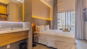 Estúdio | 1 quarto, roupas de cama premium, frigobar, Wi-Fi de cortesia