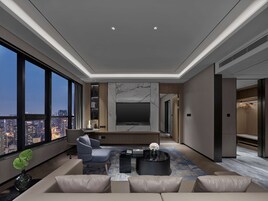 Suite Premium, 1 cama king-size | Sala de estar | Televisor de 65 polegadas com canais por cabo 