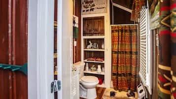 Quarto conforto | Banheiro | Chuveiro, secador de cabelo, toalhas de banho