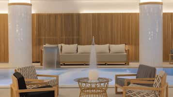 Salas para tratamentos a dois, sauna seca, sauna a vapor