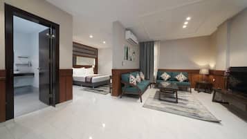 Apartamento superluxo | 1 quarto, roupas de cama de algodão egípcio, roupas de cama premium