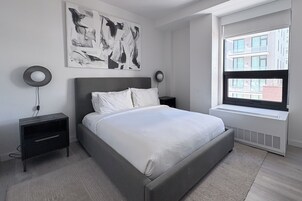 Apartamento, 2 quartos | Roupa de cama fornecida 